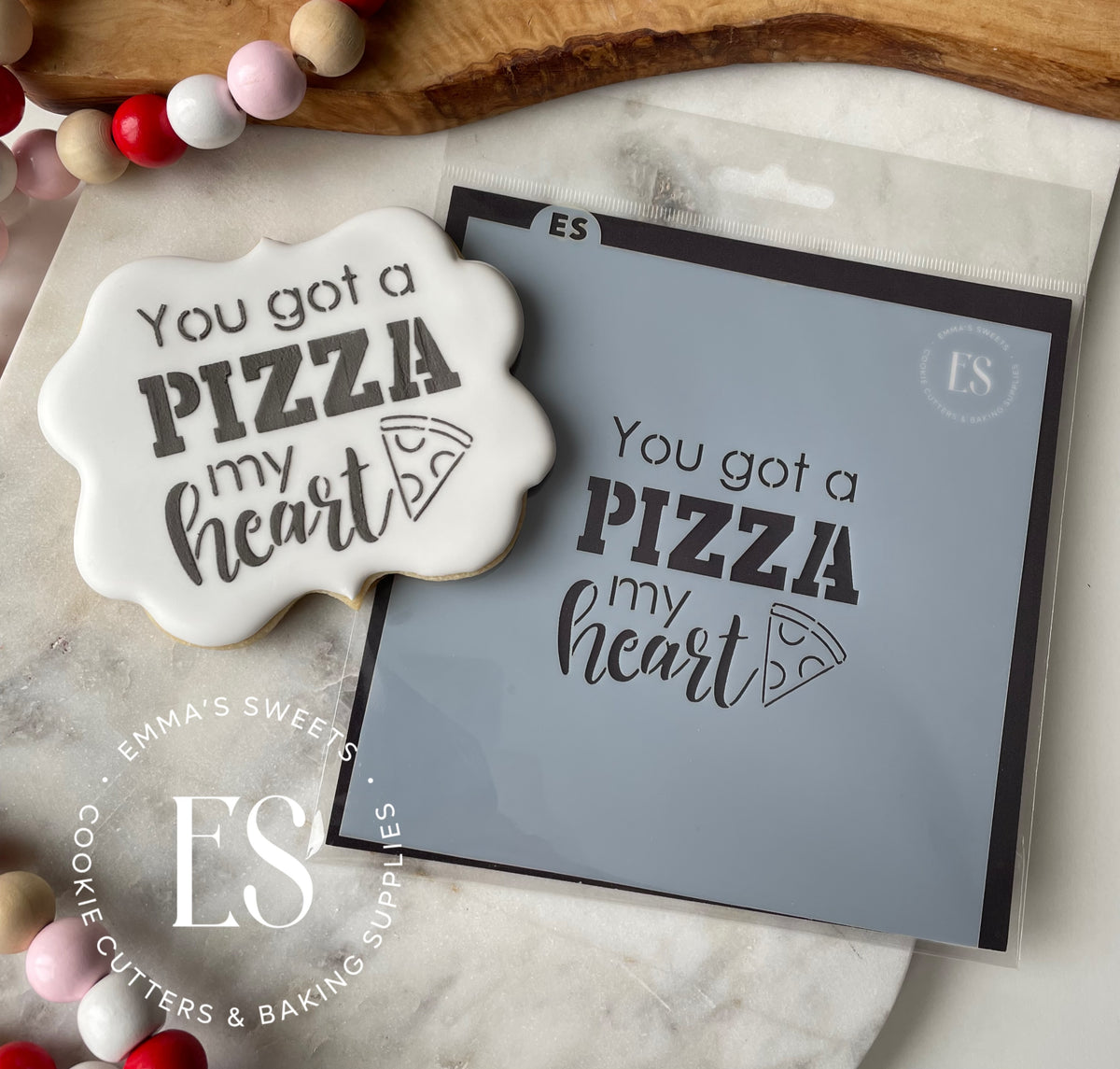 You Got A Pizza My Heart Stencil – Emma's Sweets