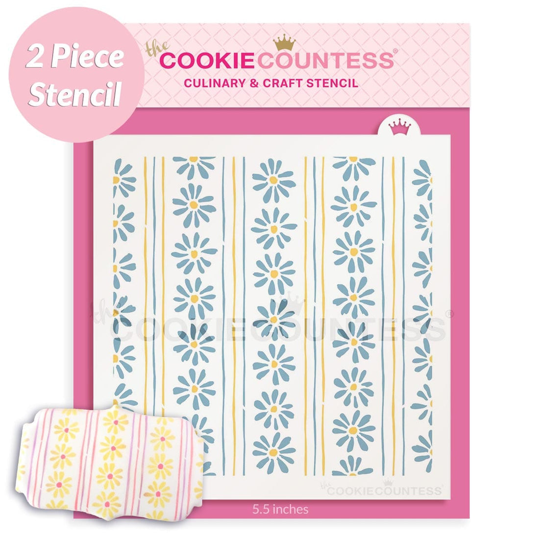 Daisy Chain Pattern Stencil 2 Piece set – Emma's Sweets