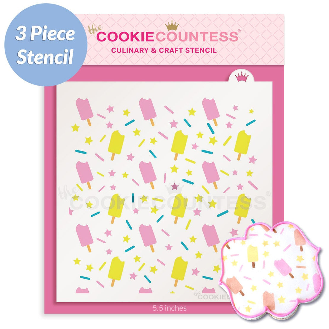 Popsicles 3 Piece Pattern Stencil – Emma's Sweets
