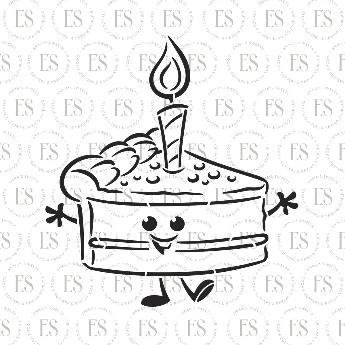 PYO Birthday Cake Slice Stencil – Emma's Sweets