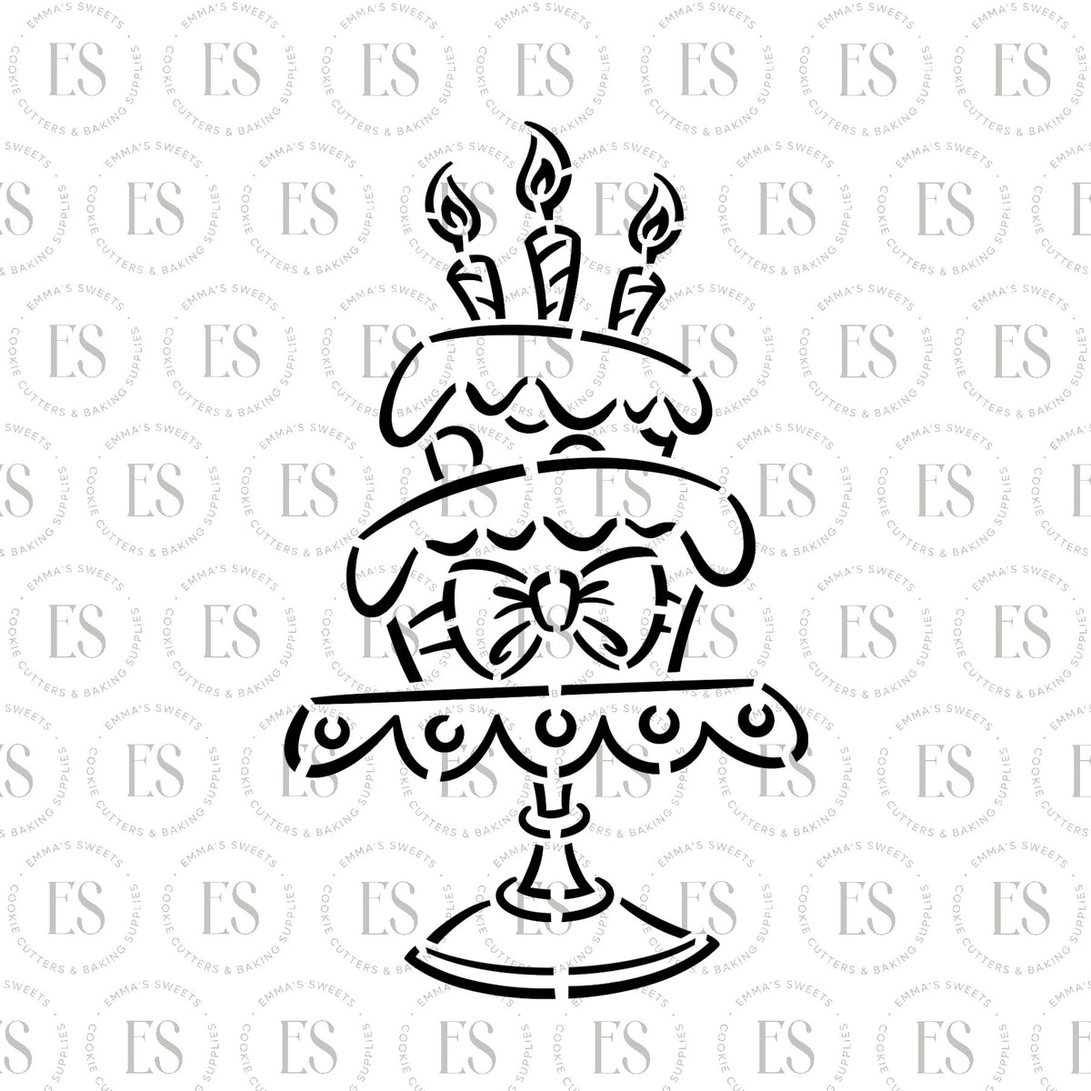 PYO Birthday Cake Stencil – Emma's Sweets