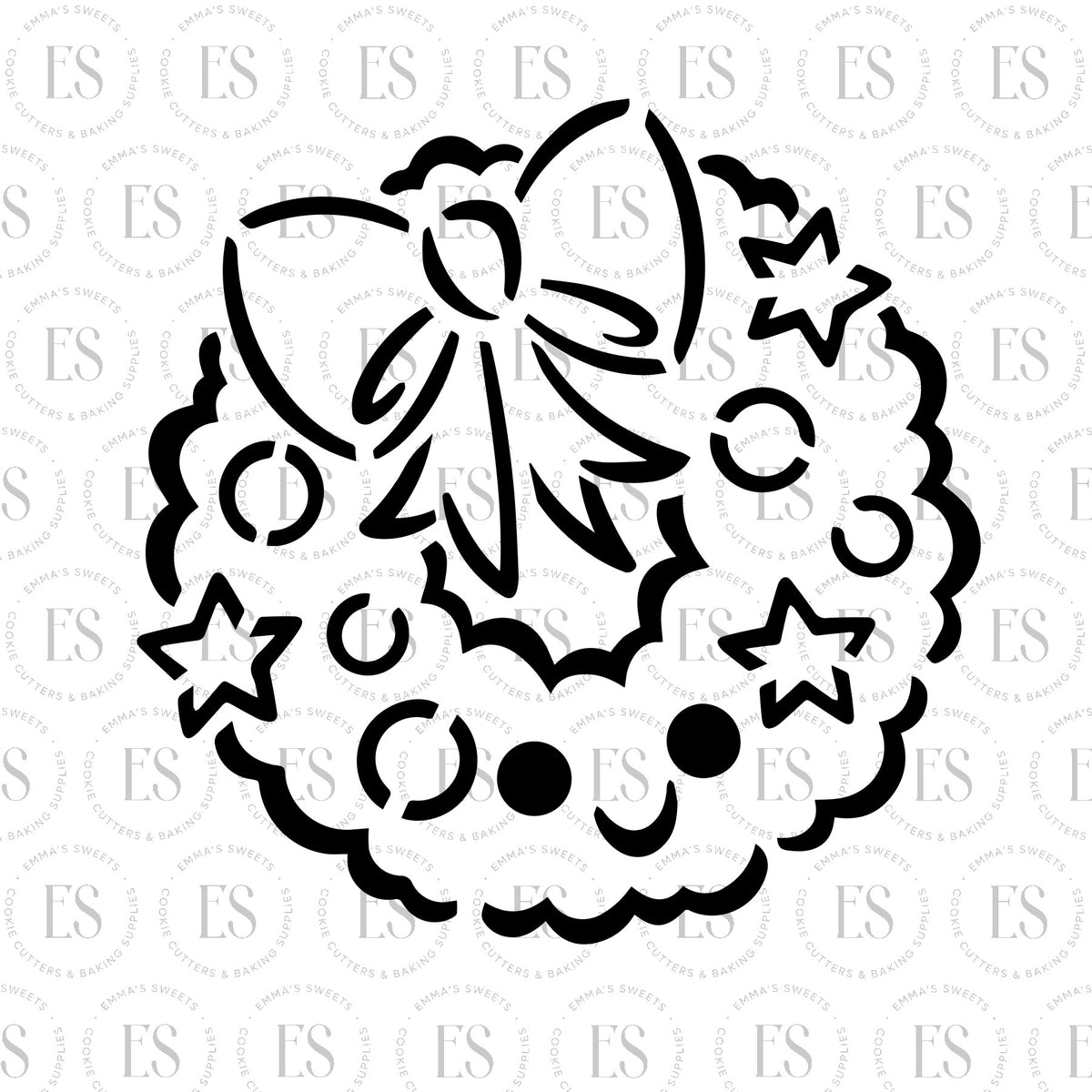 PYO Christmas Wreath Stencil – Emma's Sweets