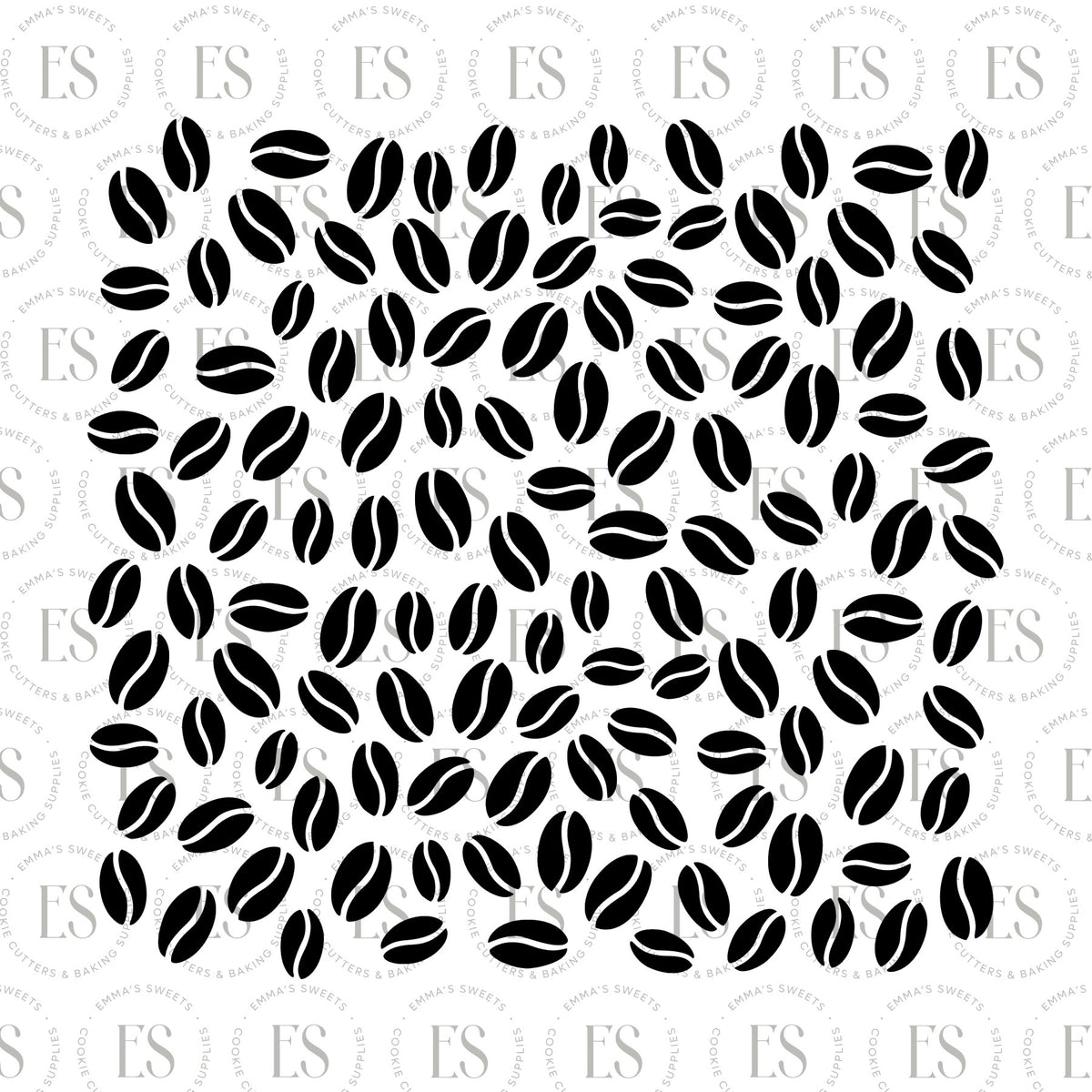 Coffee Bean Stencil (Random) – Emma's Sweets