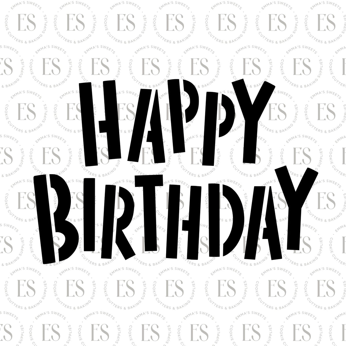 Happy Birthday #2 Stencil – Emma's Sweets