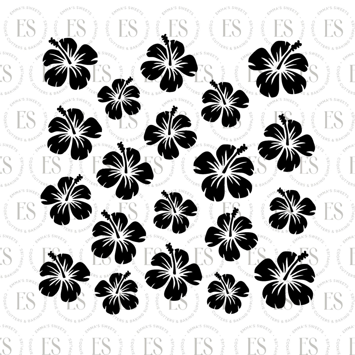 Hibiscus Flower Pattern Stencil – Emma's Sweets