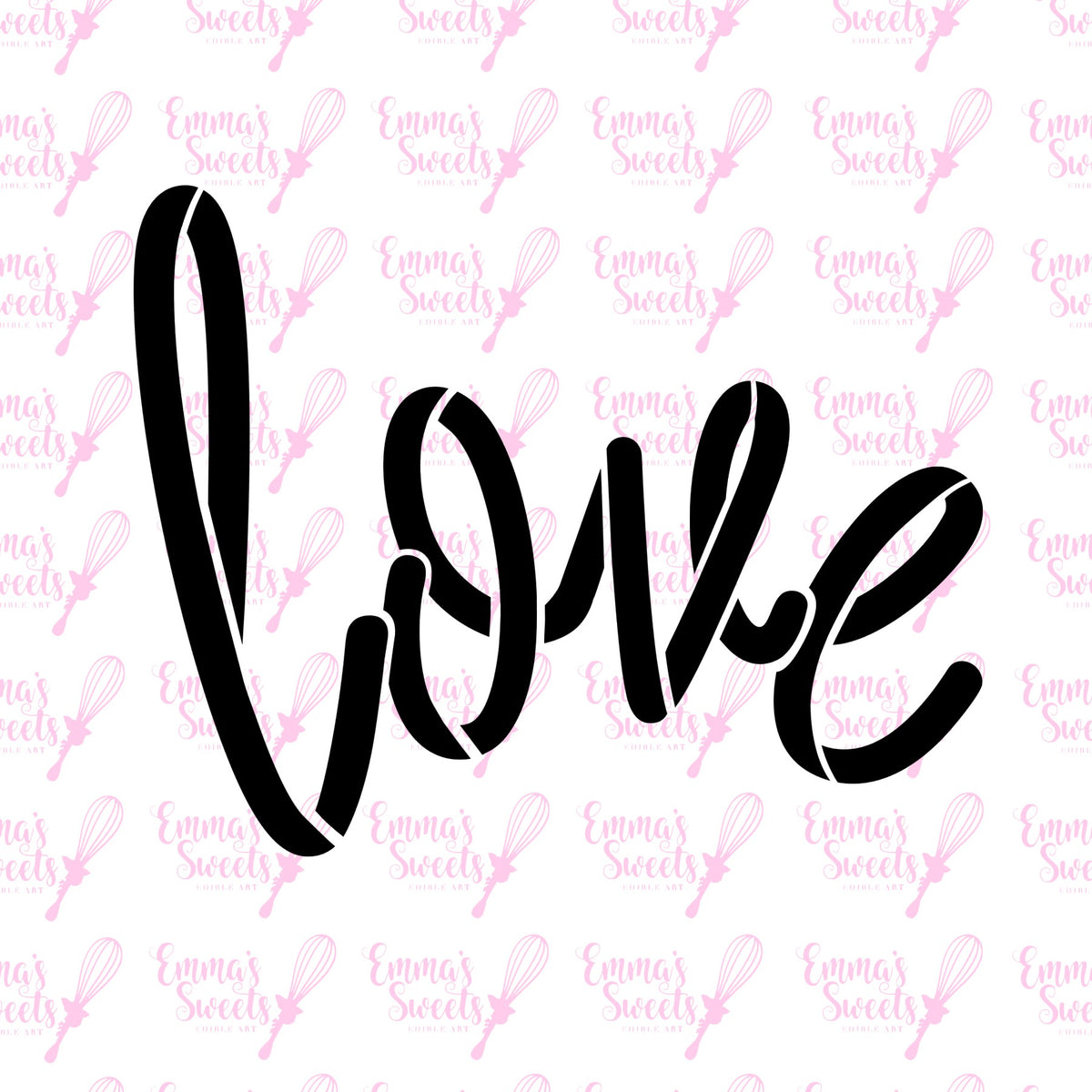 Love #1 Stencil – Emma's Sweets