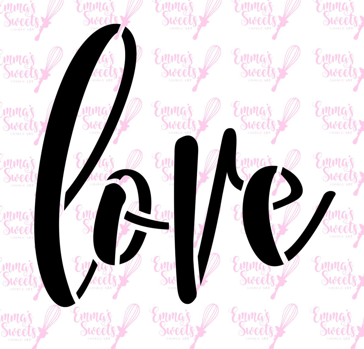 Love #2 Stencil – Emma's Sweets