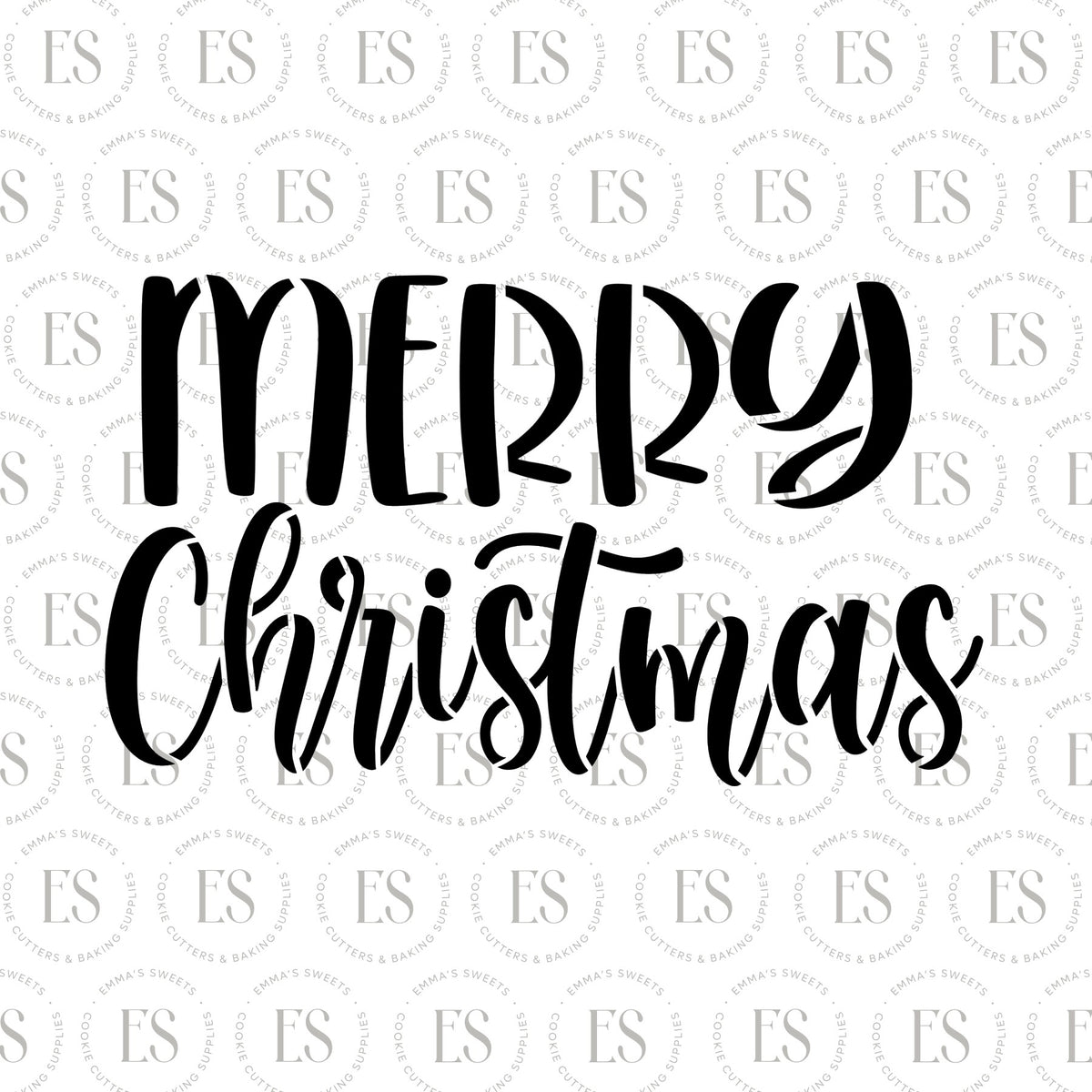 Merry Christmas #2 Stencil – Emma's Sweets