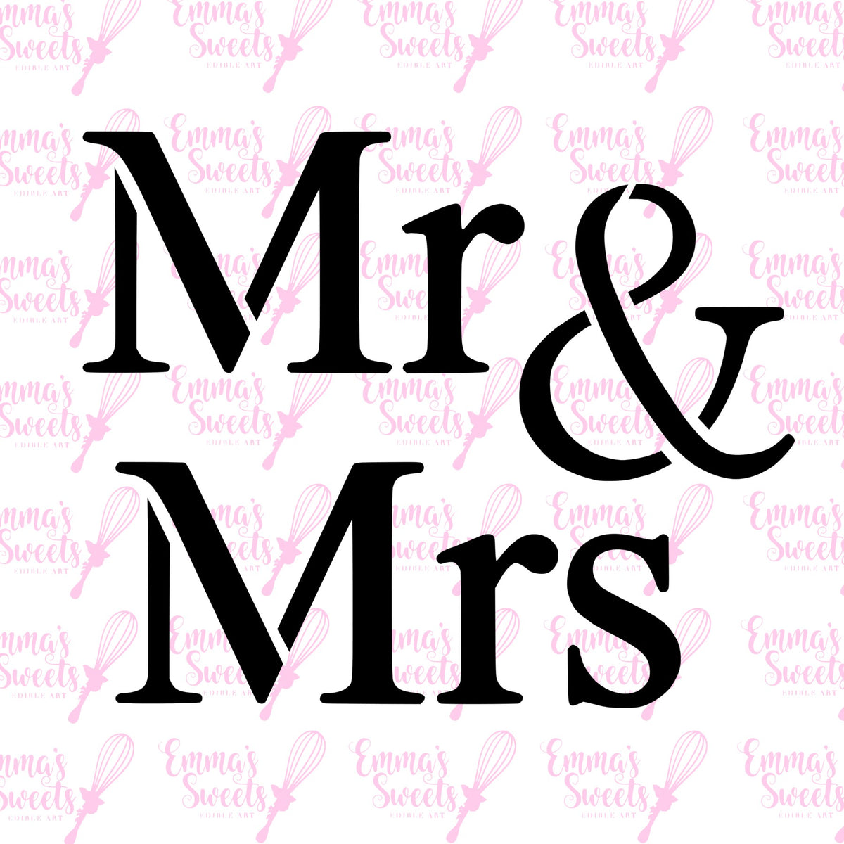 Mr & Mrs #1 Script Stencil – Emma's Sweets