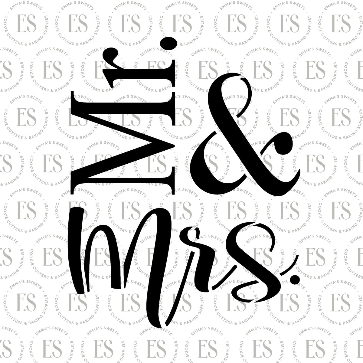 Mr & Mrs #2 Script Stencil – Emma's Sweets