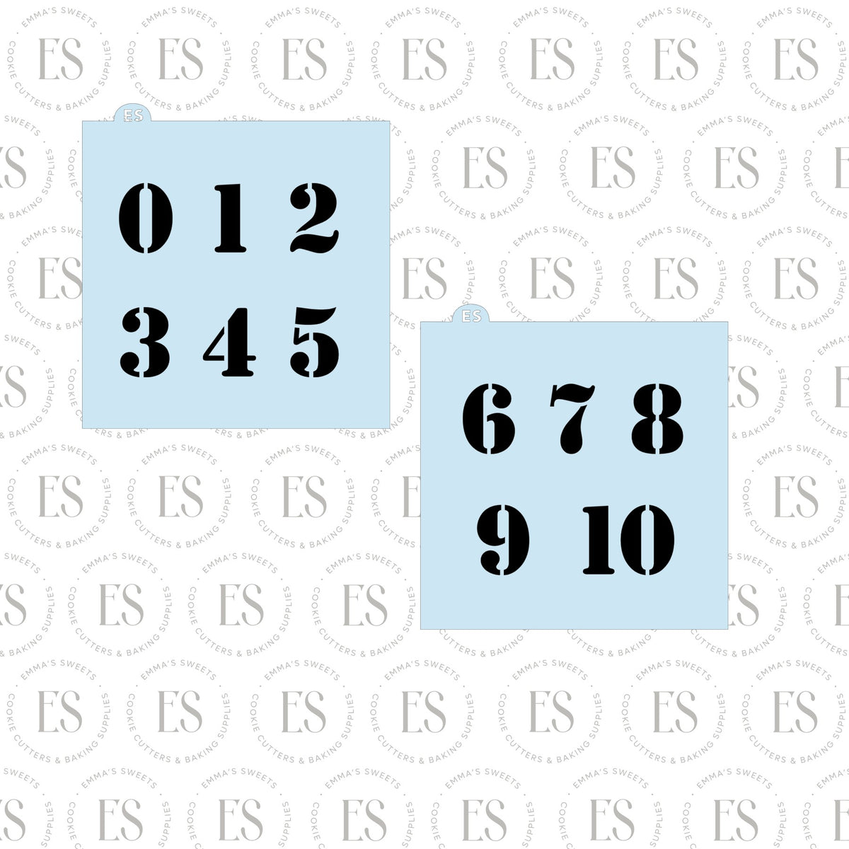 Numbers 0 to 10 (2 pcs Stencil Set) – Emma's Sweets