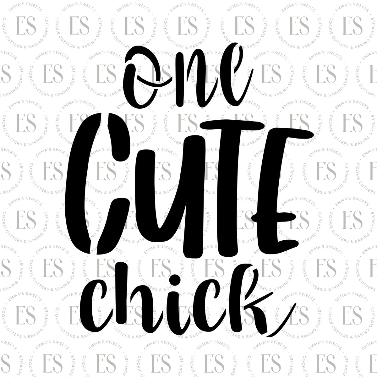 One Cute Chick Stencil – Emma's Sweets