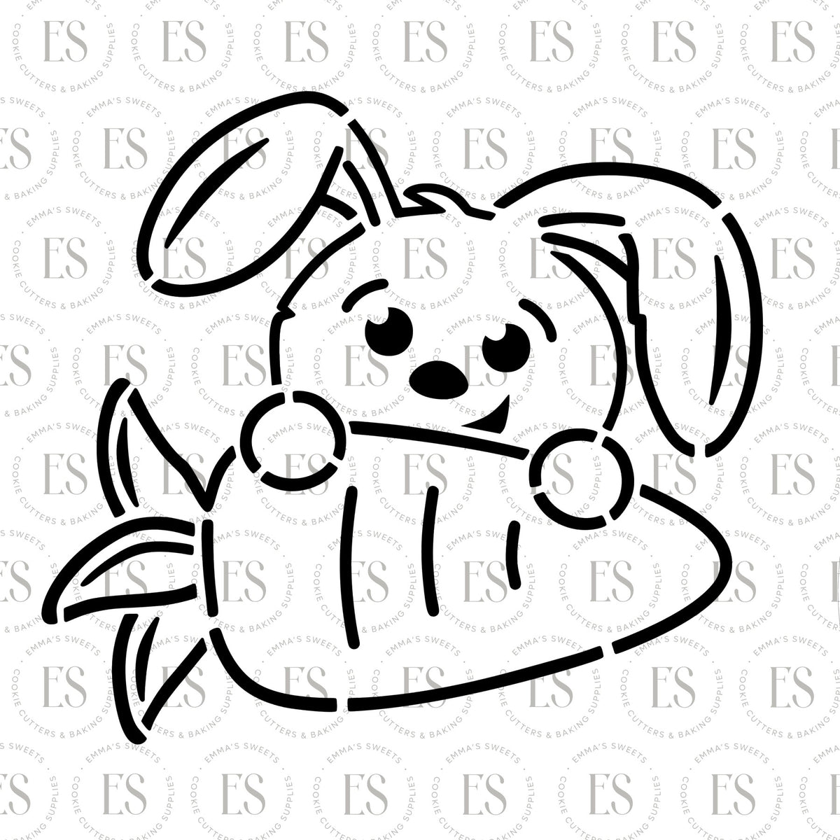PYO Bunny With Carrot 1 Stencil – Emma's Sweets