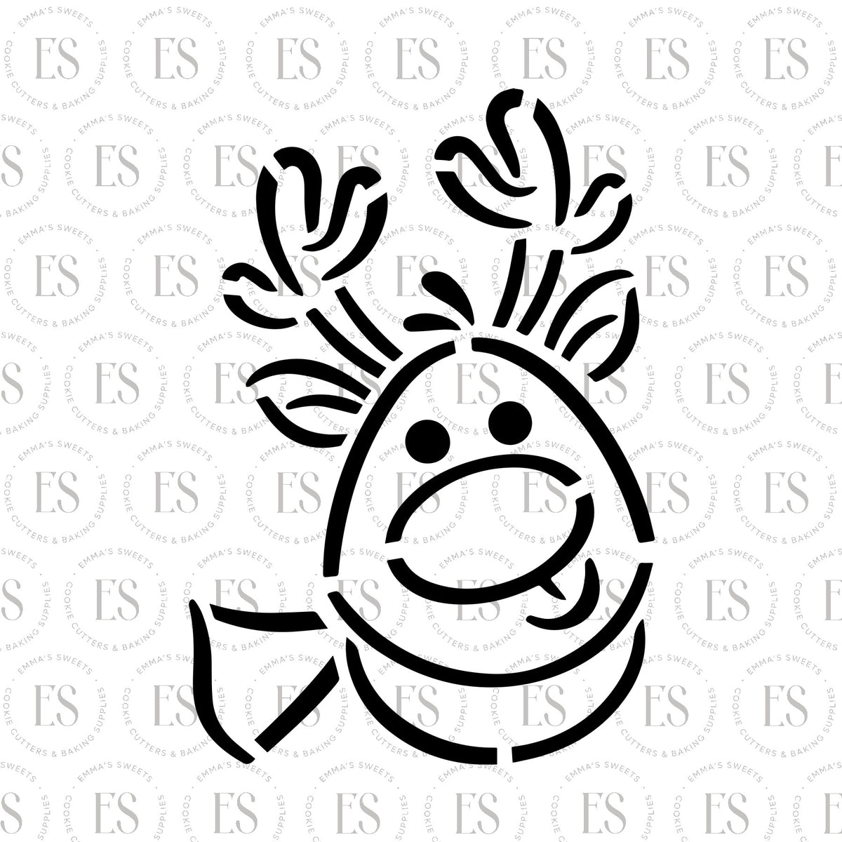 PYO Reindeer Face Stencil – Emma's Sweets