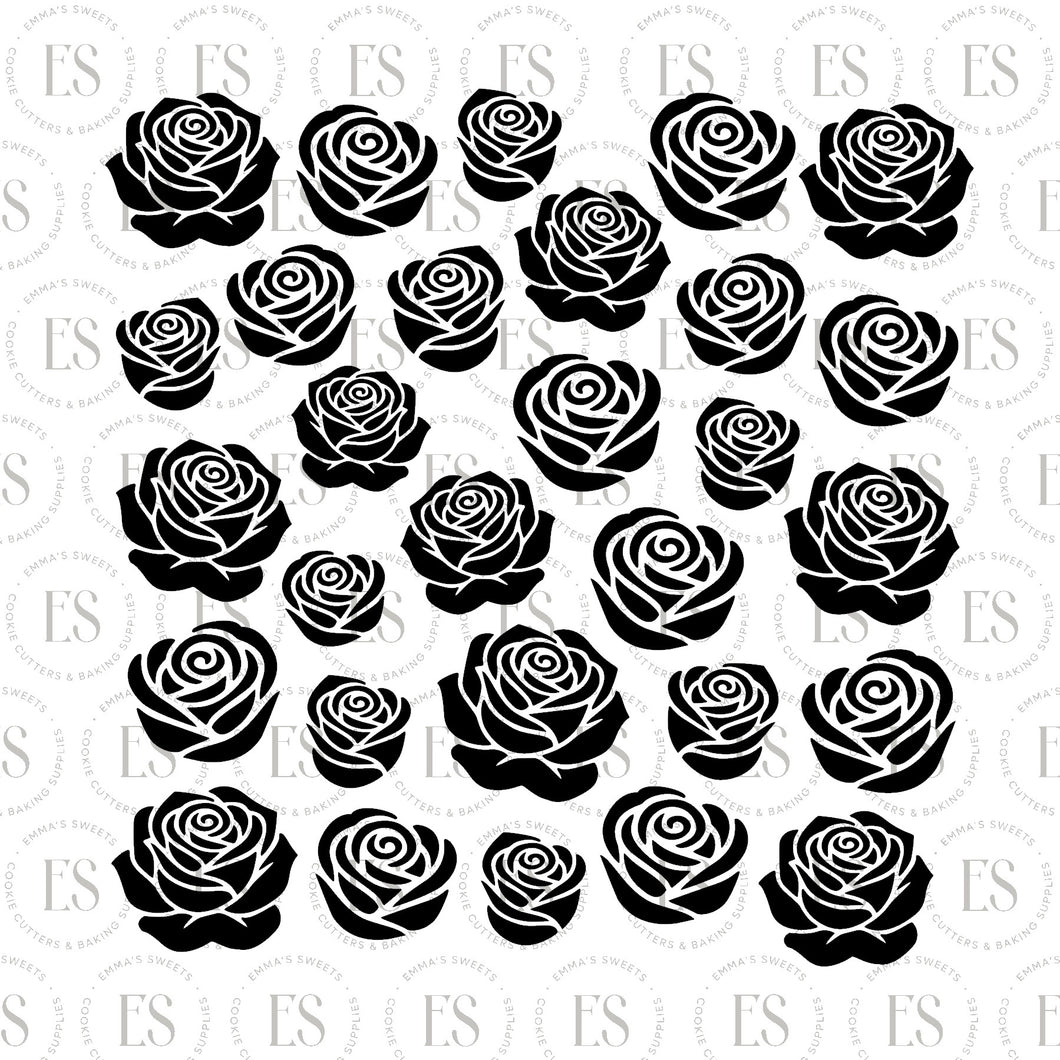 Rose Garden Pattern Stencil – Emma's Sweets
