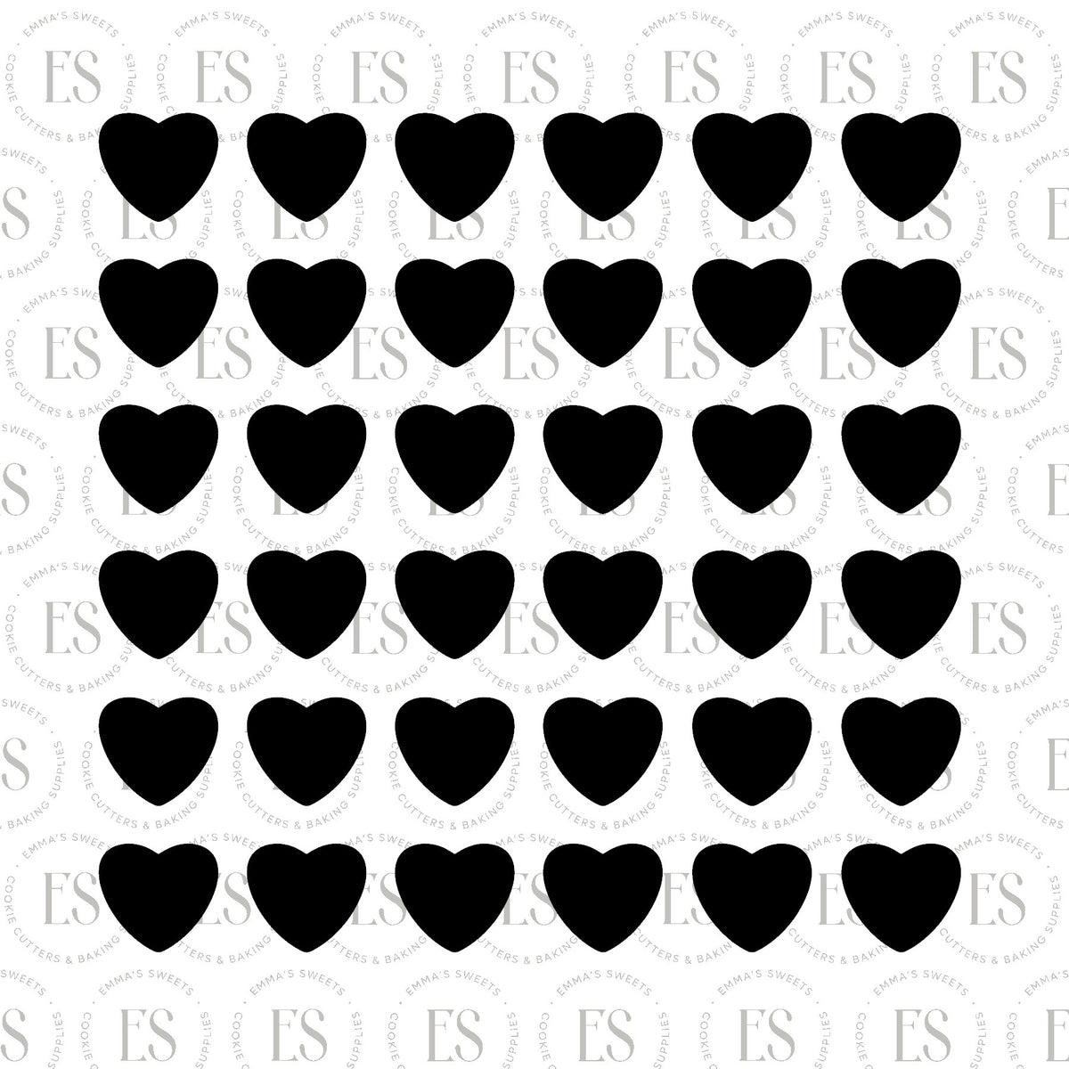 Simple Heart Pattern Stencil – Emma's Sweets