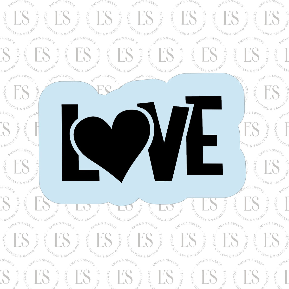 2 PIECE -Mini Stencils (LOVE & 3 HEART) – Emma's Sweets
