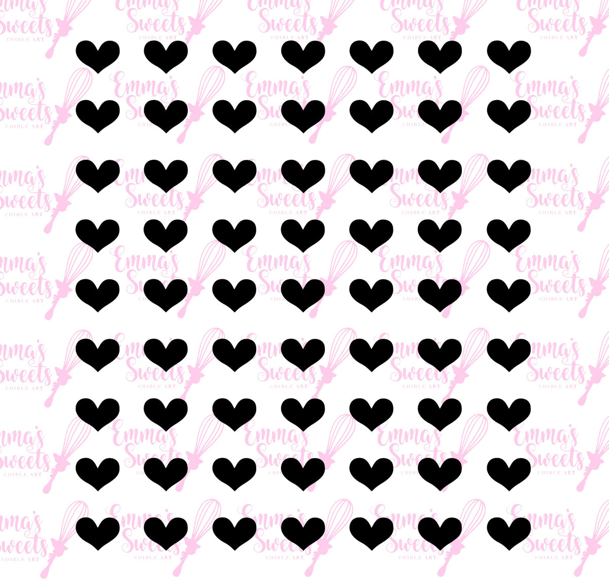 Hearts Stencil (Linear) – Emma's Sweets