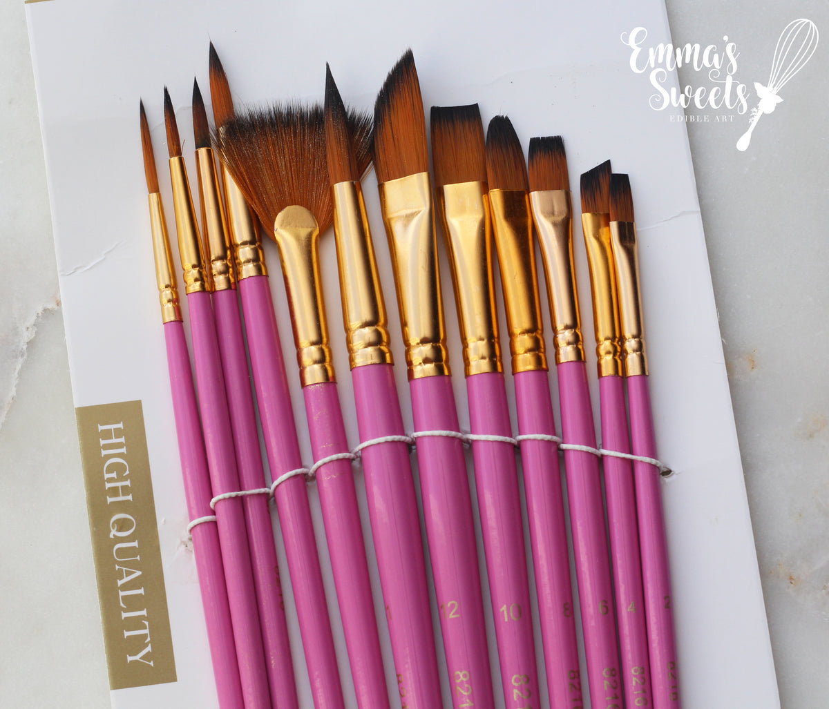 12 Pcs Artist Paint Brushes -PINK – Emma's Sweets