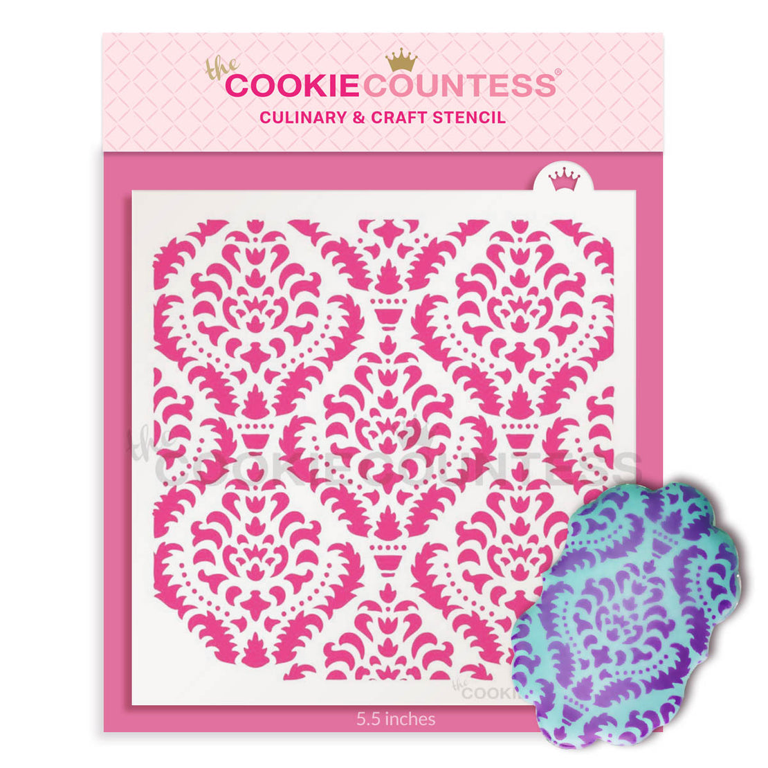 Ornate Damask Stencil – Emma's Sweets