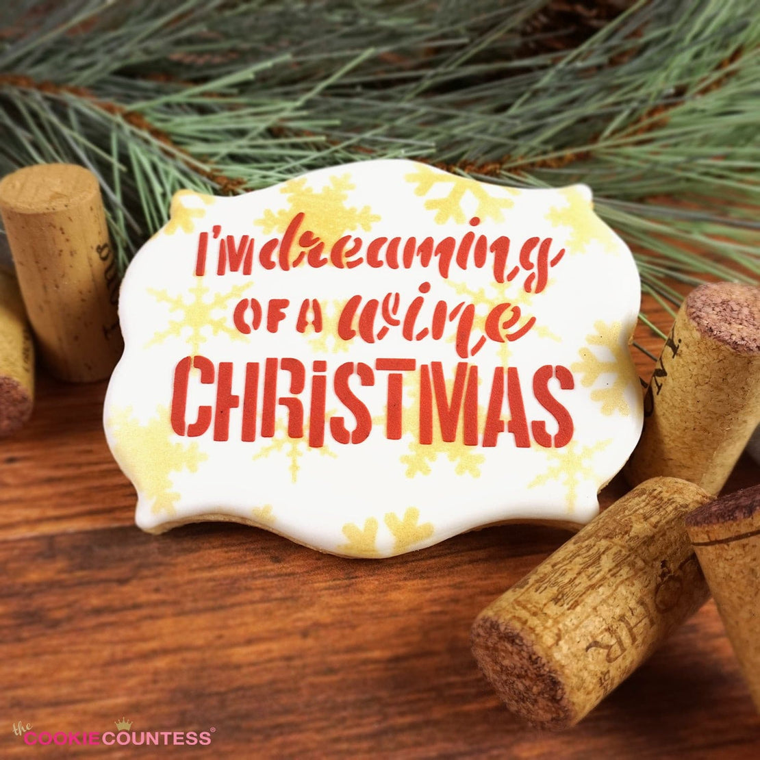 I'm Dreaming of a Wine Christmas Stencil – Emma's Sweets