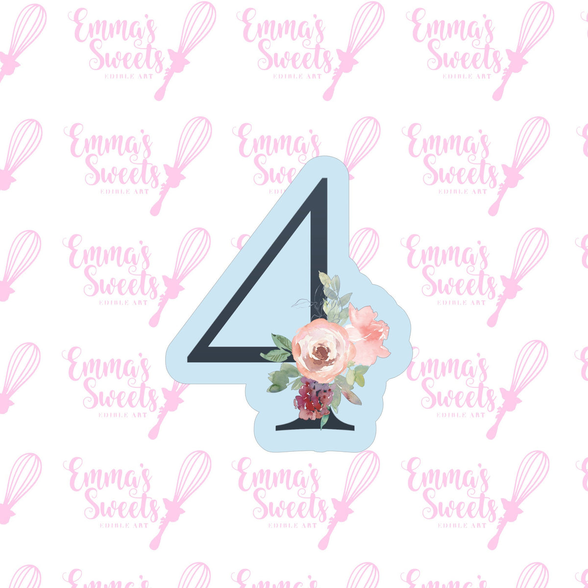 Number 4 With Flowers – Emma's Sweets